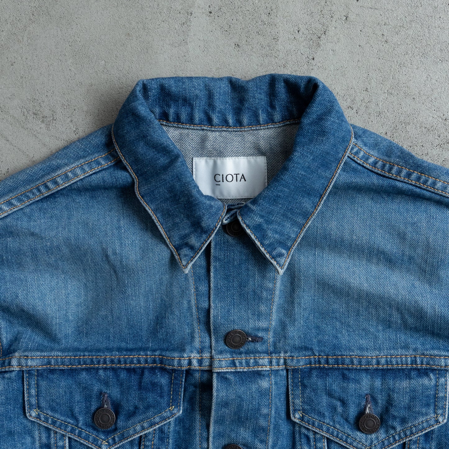 4 Pocket Denim Jacket(MEDIUM DARK BLU) – PASS THE BATON ONLINE SHOP