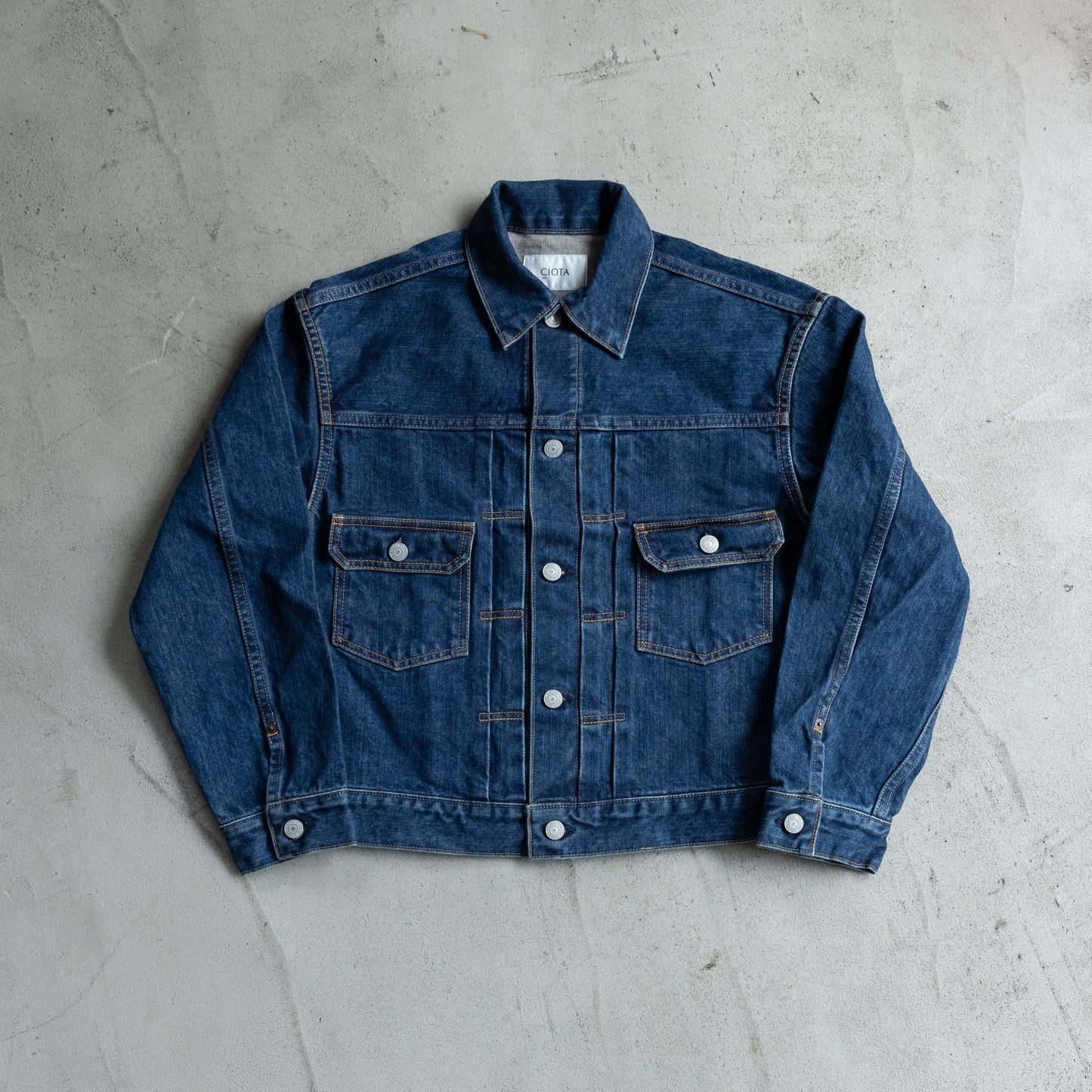 Double Pocket Denim Jacket(DARK BLUE) – PASS THE BATON ONLINE SHOP