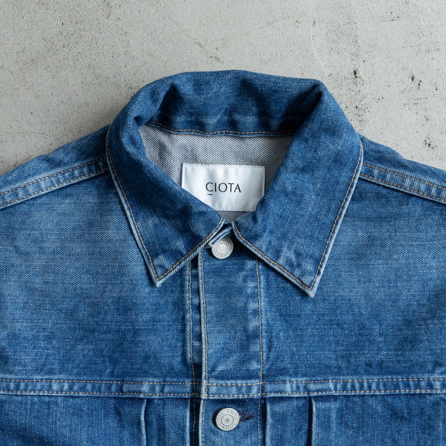 Double Pocket Denim Jacket(MEDIUM DARK BLUE) – PASS THE BATON ONLINE SHOP